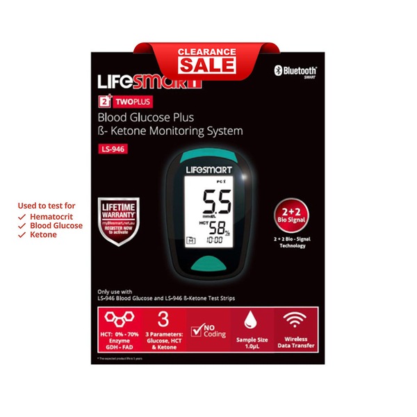 Buy LifeSmart 2Plus Blood Glucose and Ketone Monitor System - MyDeal ...