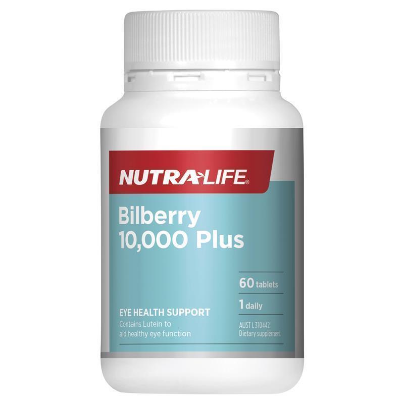 Buy Nutra Life Bilberry 10000 Plus 60 Tablets - MyDeal Australia