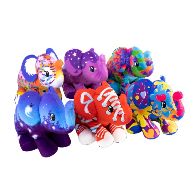 Buy Pop Art Soft Mighty Elephant Plush Assorted - MyDeal Australia