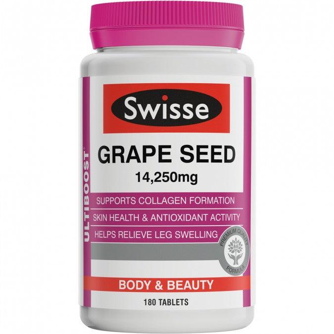 Buy Swisse Ultiboost Grape Seed Tabs 180 - MyDeal Australia
