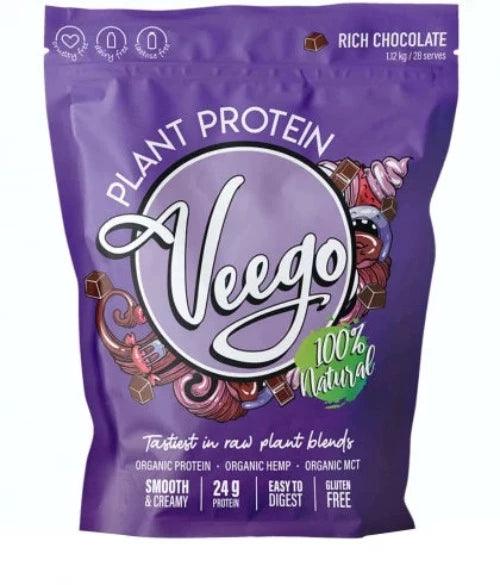 Buy Veego Plant Protein Powder- Rich Chocolate 1.12kg - MyDeal Australia