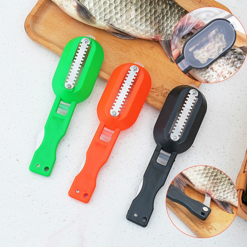 Buy 2 In 1 Plastic Fishing Scale Brush With Built-in Scale Scoop ...