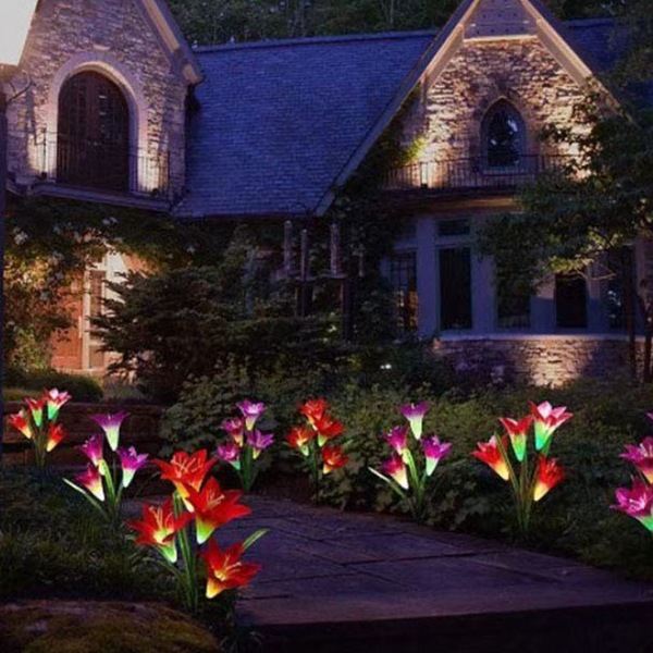 Buy Lily Flower Lights Solar Lights Outdoor - Solar Garden Lights ...