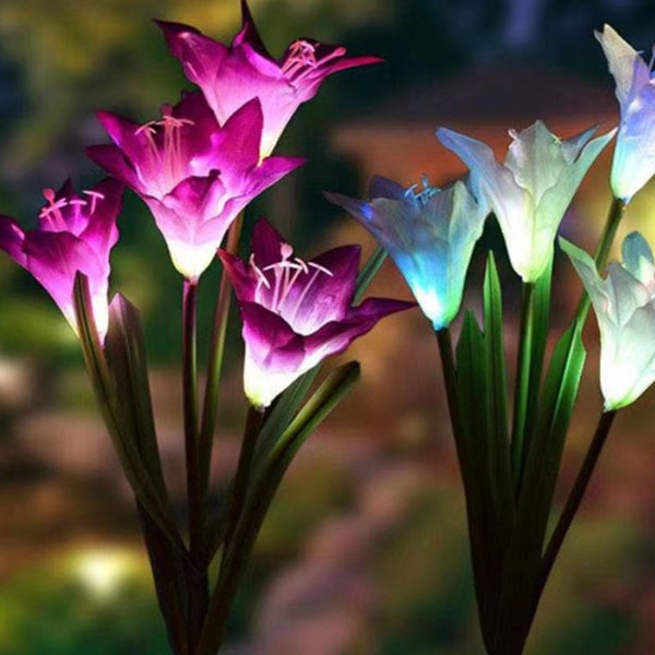 Buy Lily Flower Lights Solar Lights Outdoor - Solar Garden Lights ...