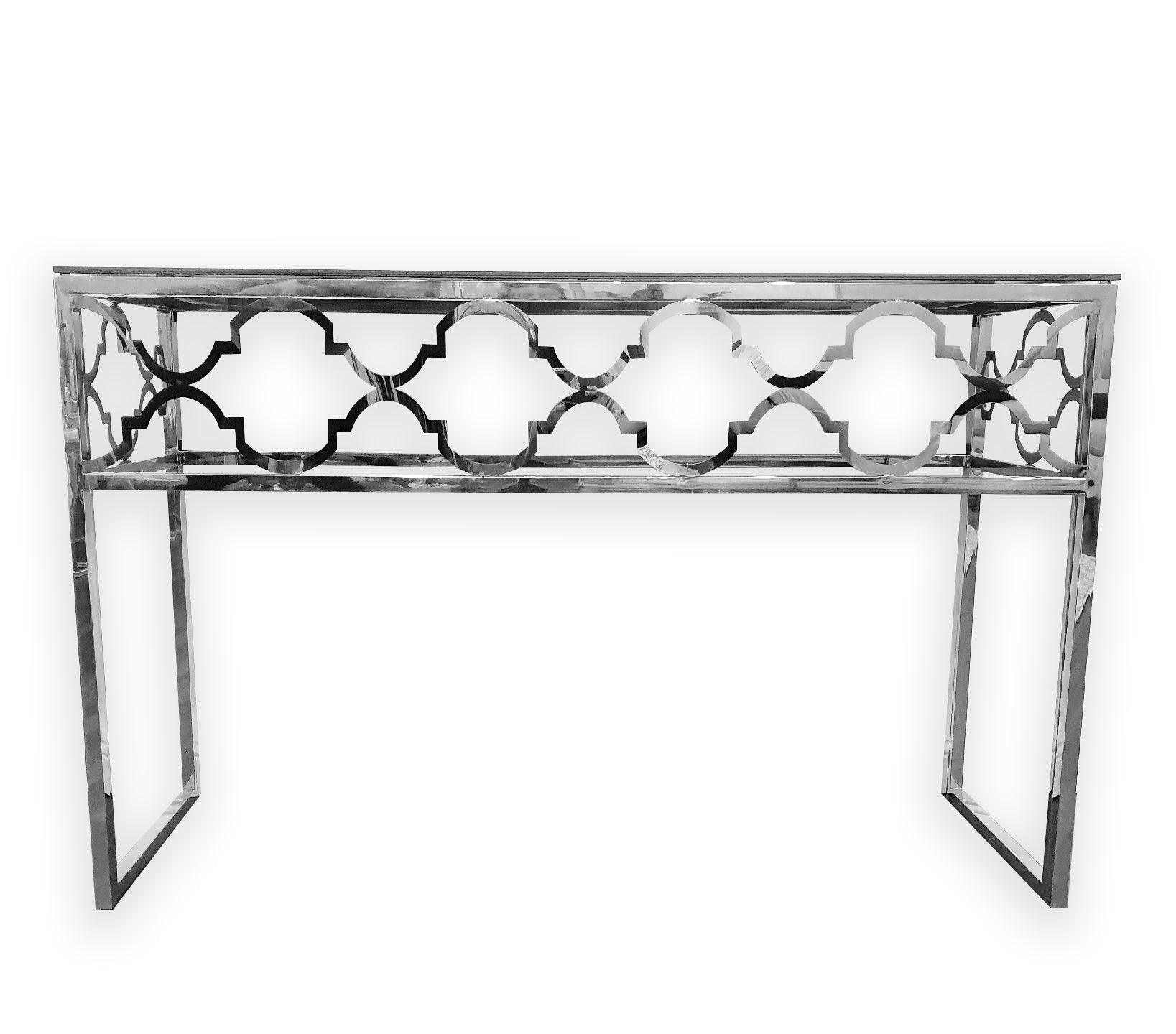 Buy Atlantis Console Table - Silver Frame - MyDeal Australia