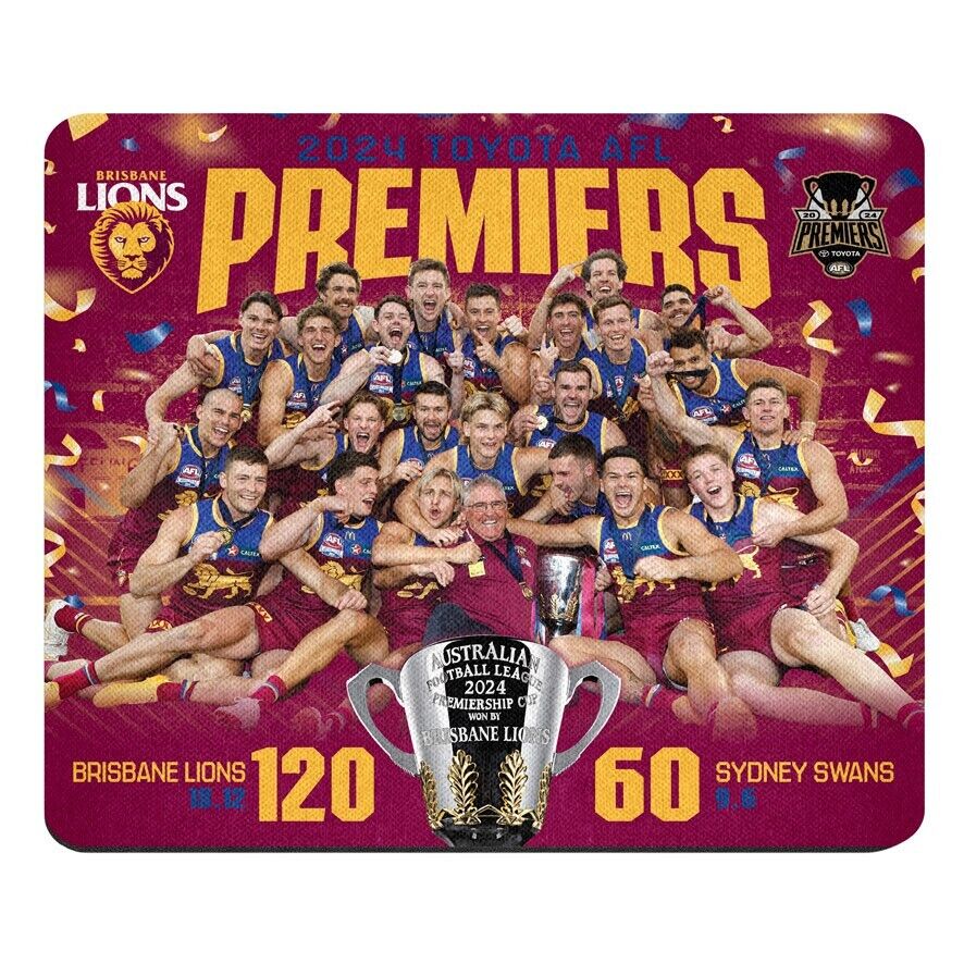 Buy AFL 2024 PREMIERS TEAM PHOTO MOUSE MAT PAD - BRISBANE LIONS - ETA ...