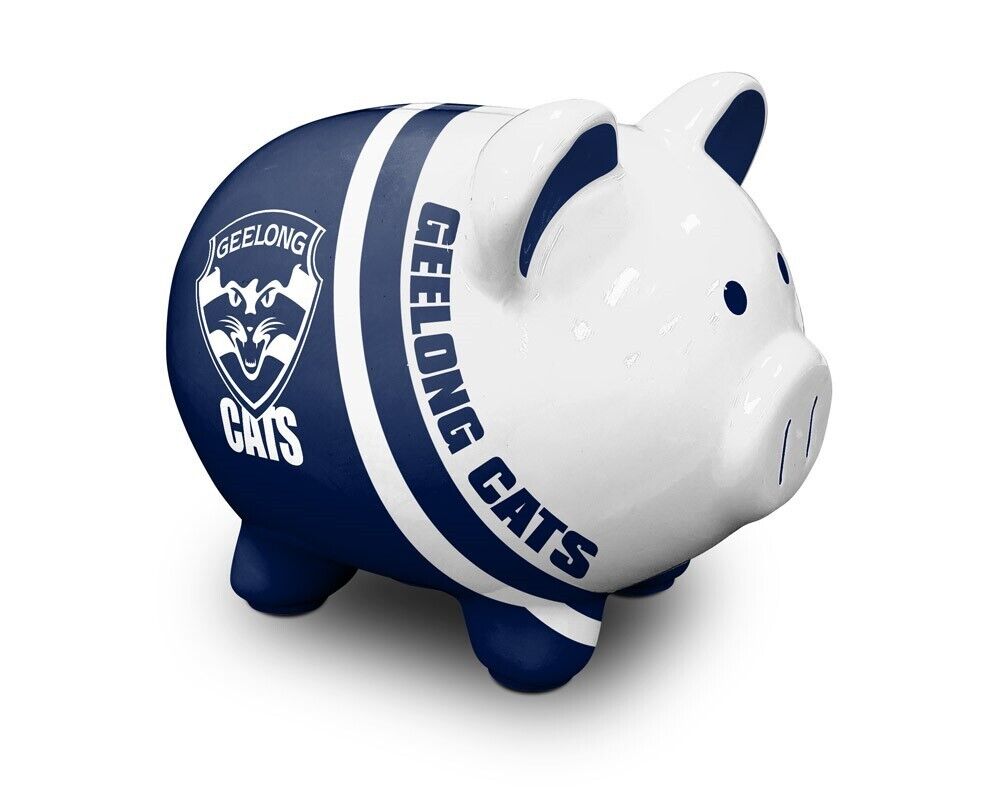 Buy AFL Ceramic Piggy Bank Money Box - Geelong Cats - 14x12x11cm ...