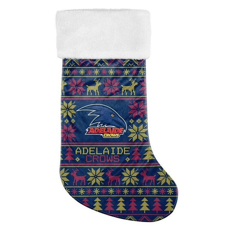 Buy AFL Christmas Stocking - Adelaide Crows - Sweater Print - XMAS - MyDeal