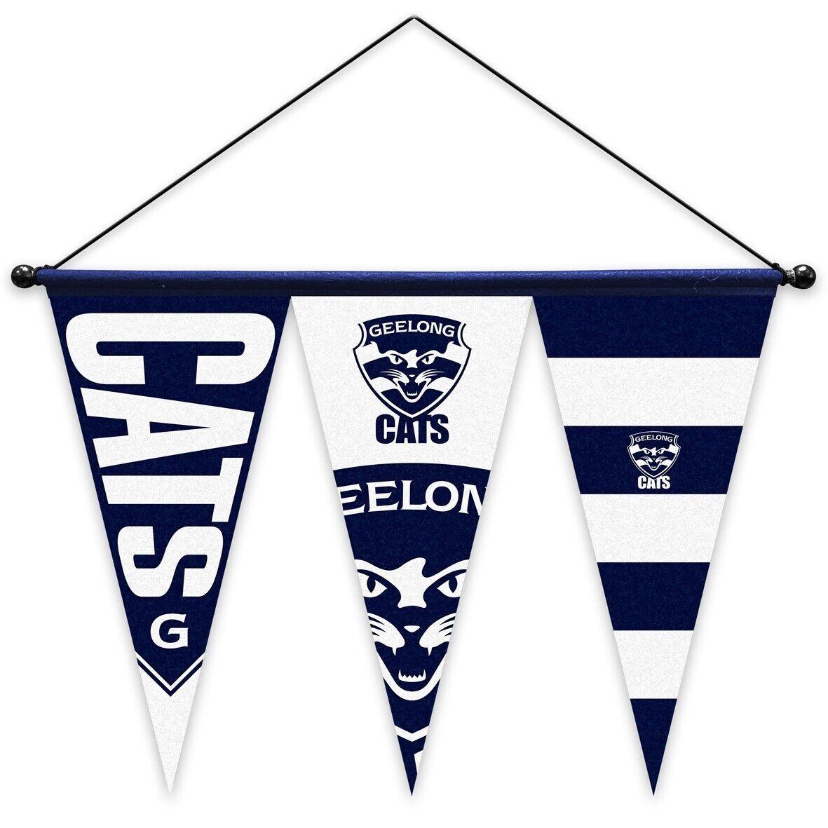 Buy AFL Multi Pennant Flag - Geelong Cats - Set Of 3 - Inc Hanger ...