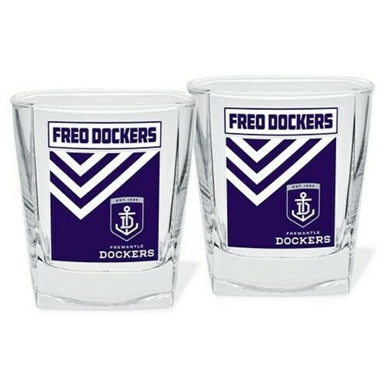 Buy Afl Spirit Drink Glass Set Of Two Fremantle Dockers 250ml Cup