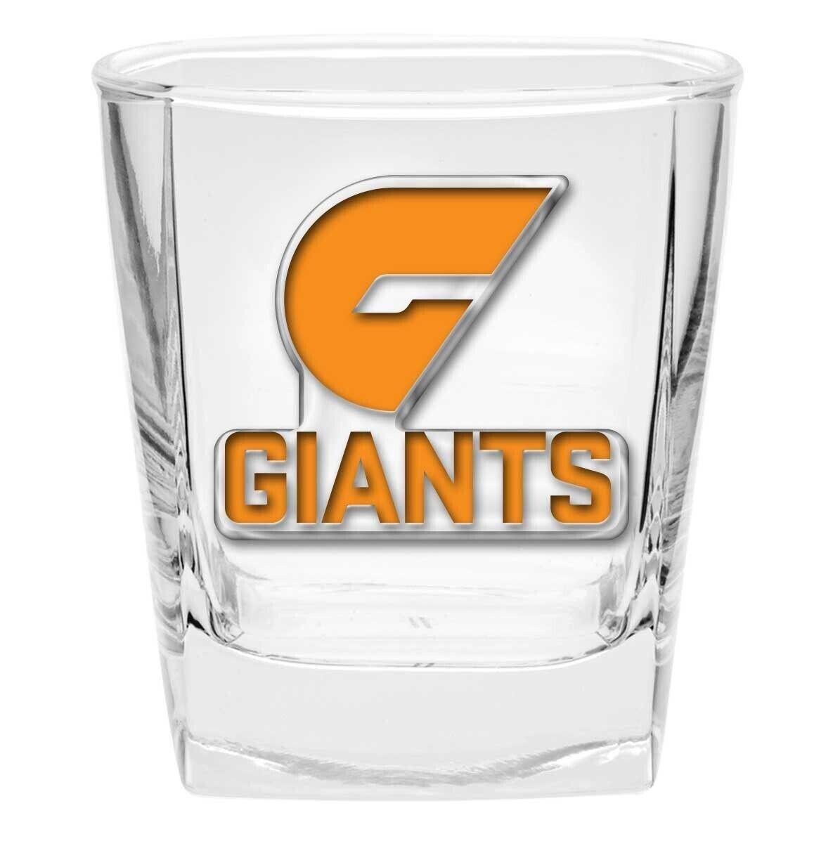 Buy AFL Spirit Glass Set - GWS Giants - Metal Badged - 250ml Cup - Set ...