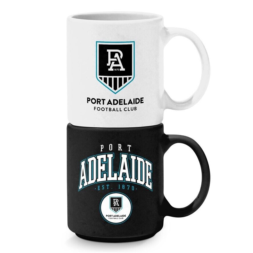 Buy AFL Stackable Mug - Port Adelaide Power - Set Of 2 - Coffee Cup ...
