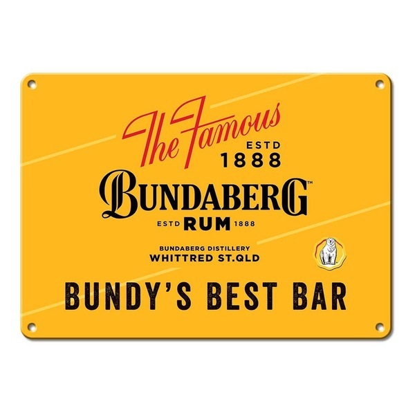 Buy Bundaberg Rum Tin Sign - Bundys best bar - Bundy Rum - MyDeal Australia