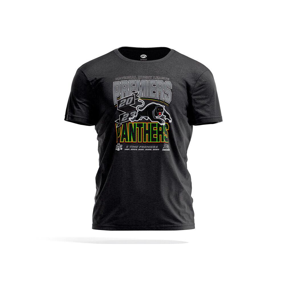 Buy NRL 2023 PREMIERS TEE SHIRT - PENRITH PANTHERS - MyDeal Australia