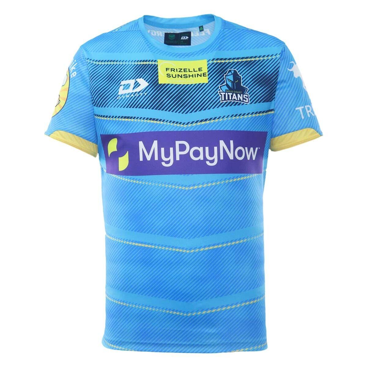 Buy NRL 2023 Training Tee Shirt - Gold Coast Titans - Adult - CYAN ...