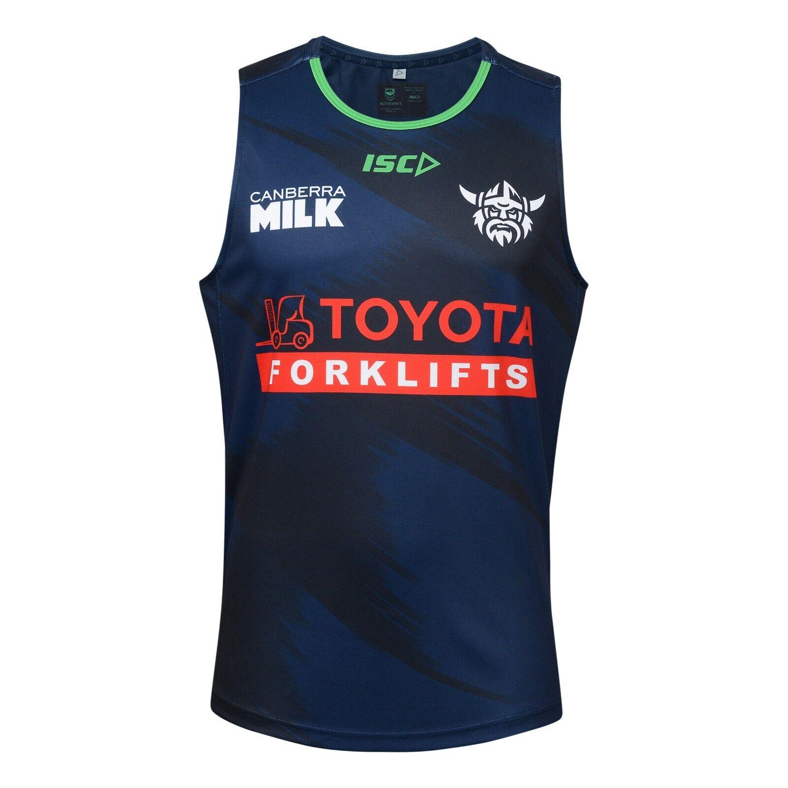 Buy NRL 2024 Training Singlet - Canberra Raiders - Navy - Adult - Mens ...