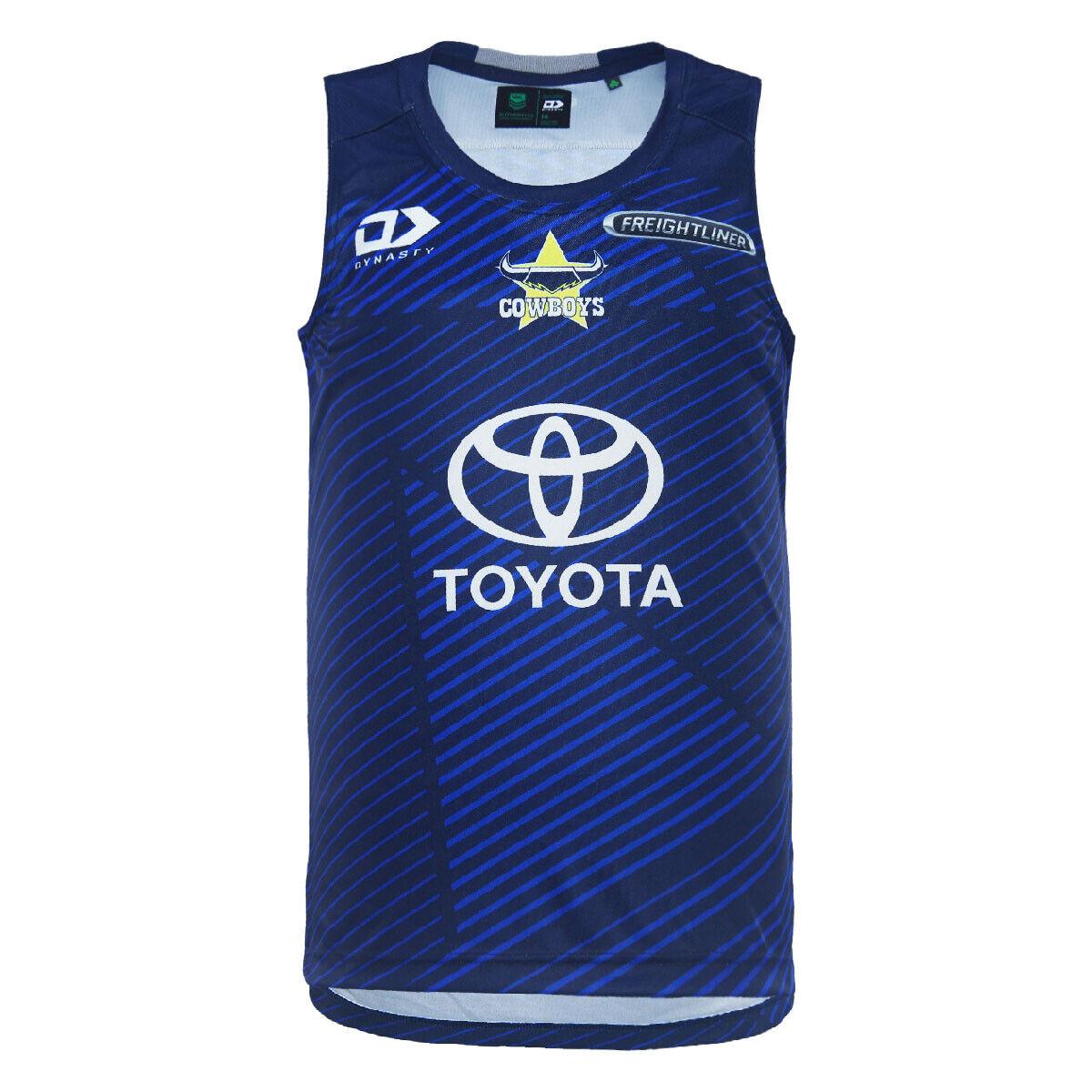 Buy NRL 2024 Training Singlet - North Queensland Cowboys - Navy - Adult ...