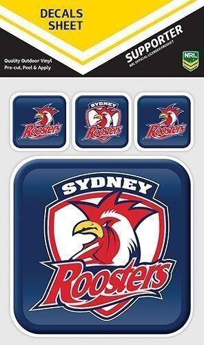 Buy NRL App Stricker Decal Set - Sydney Roosters - 13x13CM Large 4x4CM ...