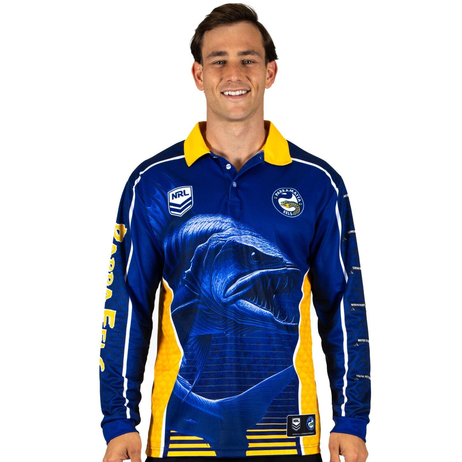Buy NRL 'Barracuda' Fishing Shirt - Parramatta Eels - Adult - Men ...