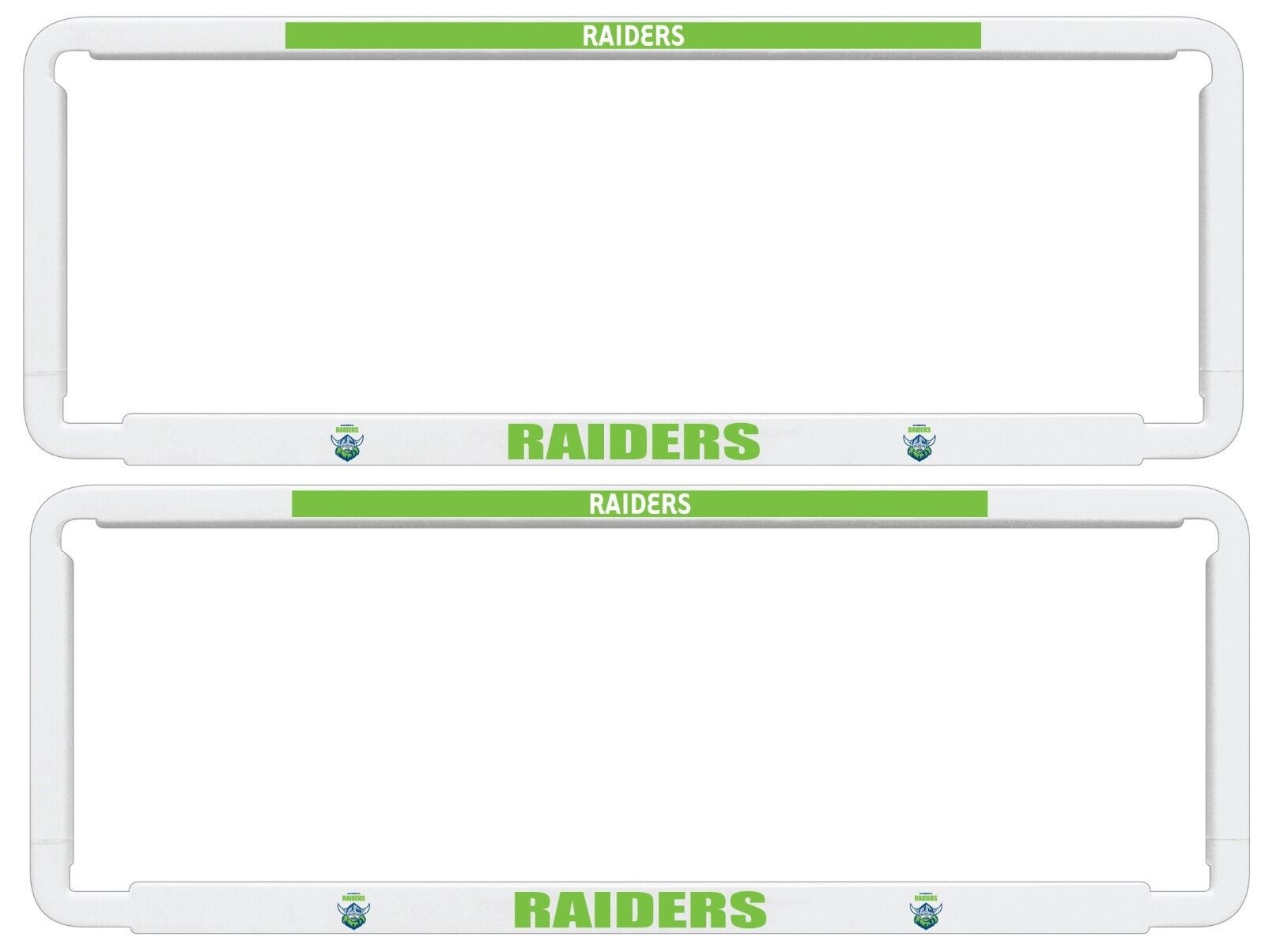 Buy NRL Car Number Plate Frame - Set Of Two - Canberra Raiders - Front ...