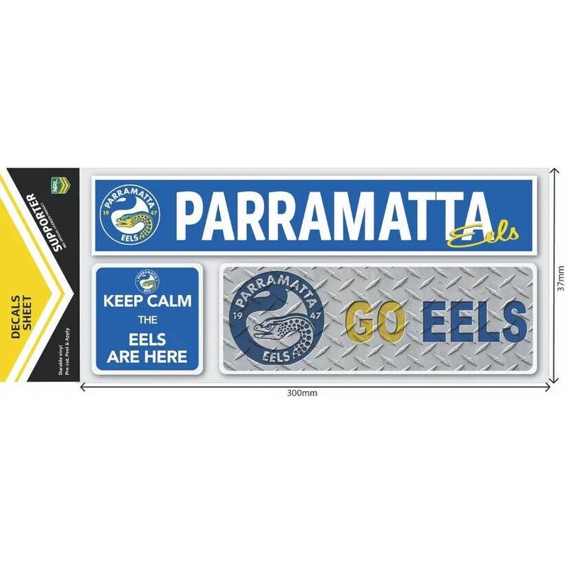Buy NRL Car Window Decal Set - 3 Stickers - Paramatta Eels - 280mm - MyDeal