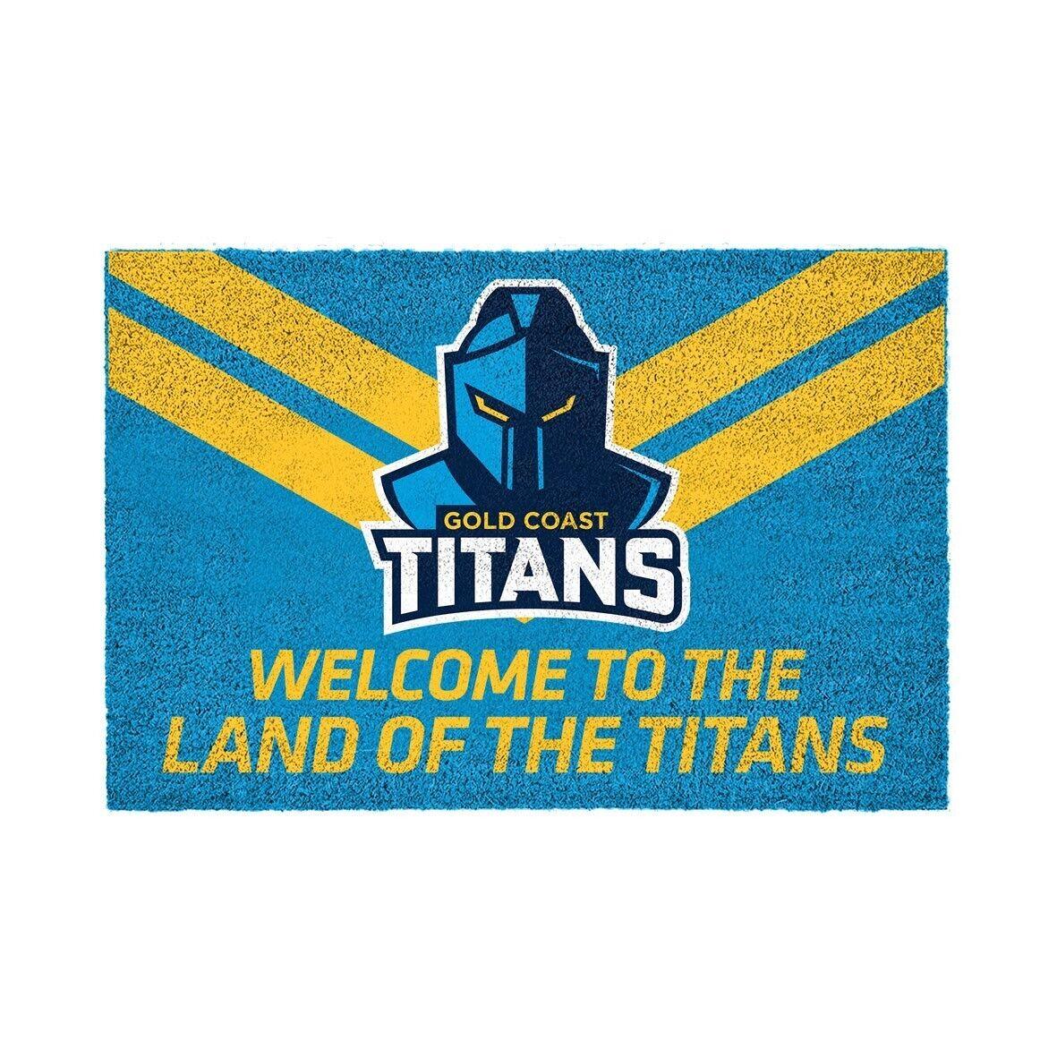 Buy NRL Front Back Door Entry Floor Mat - Gold Coast Titans - 61cm x ...