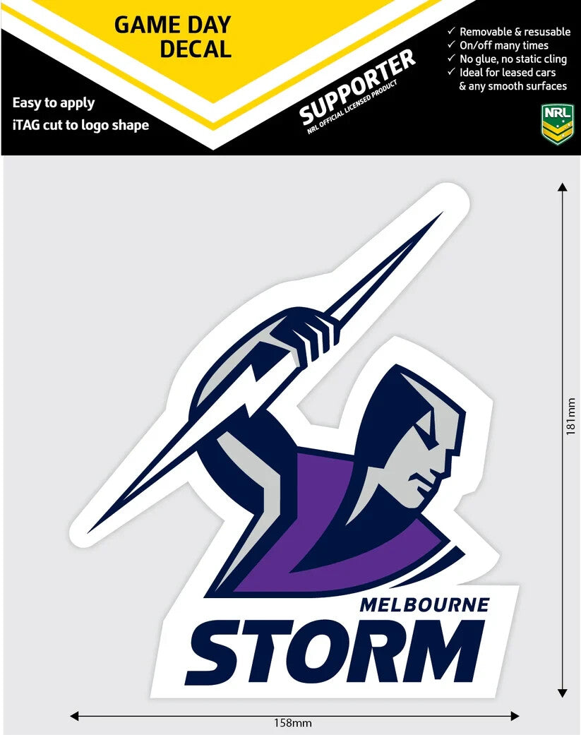 Buy NRL Game Day Decal - Melbourne Storm - Car Sticker 180mm - MyDeal ...