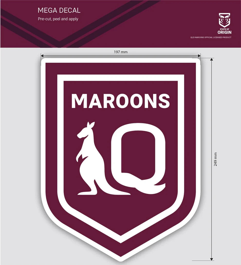 Buy NRL Game Day Decal - Queensland Maroons - QLD - Car Sticker 180mm ...
