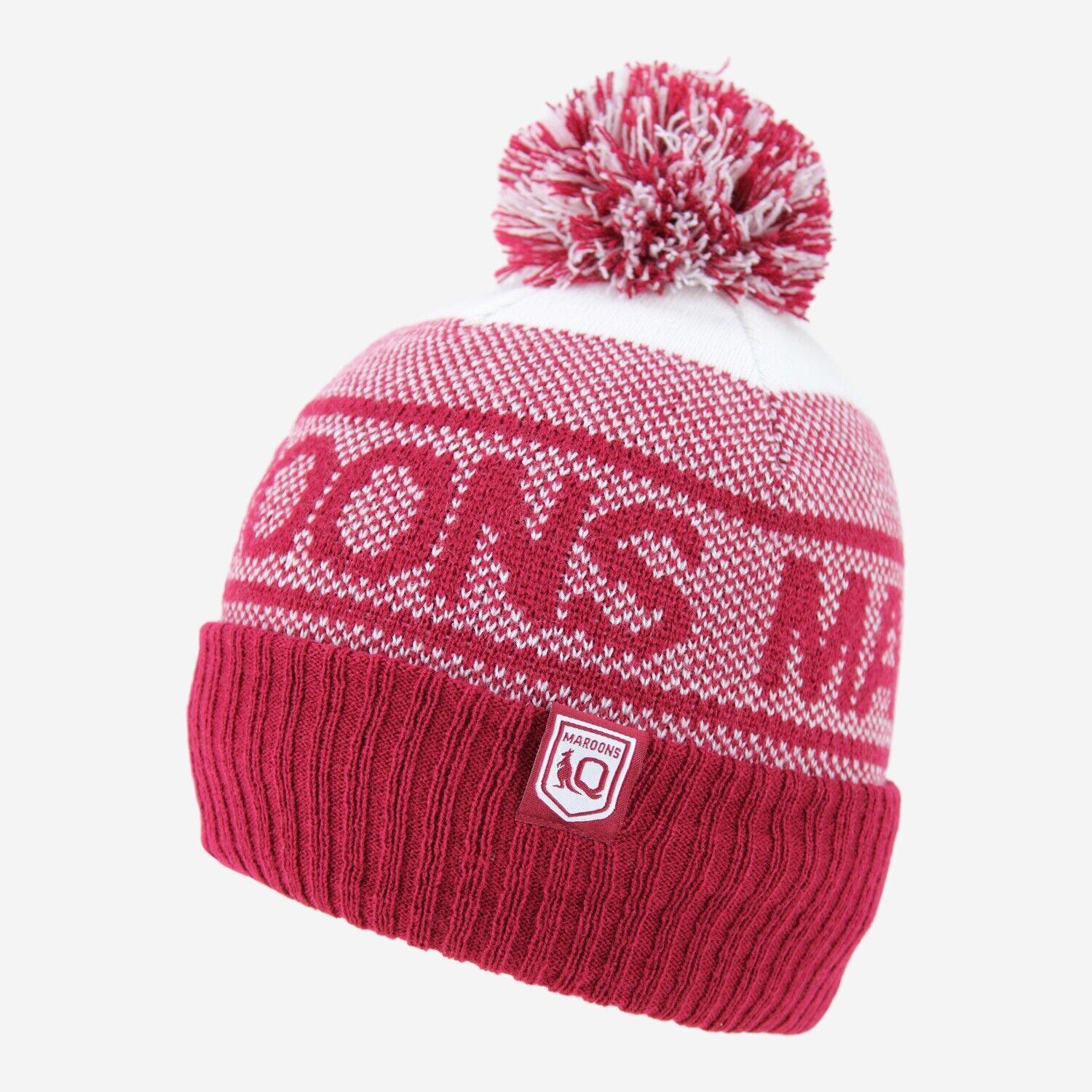 Buy NRL Intercept Beanie - Queensland Maroons - QLD - Winter Hat ...