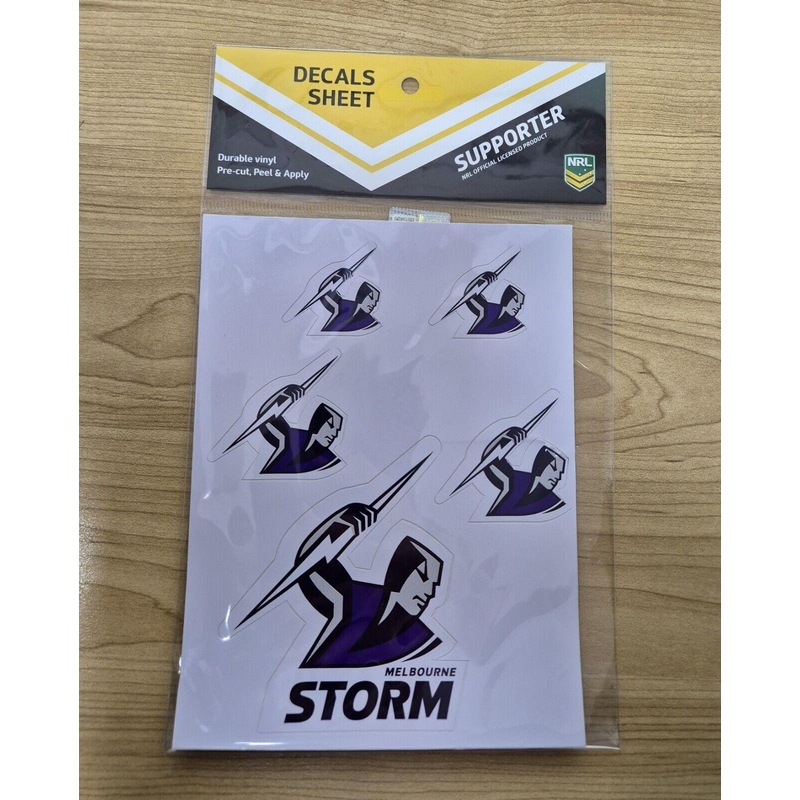 Buy NRL Logo Decal Sheet - Melbourne Storm - Stickers - Sticker - MyDeal