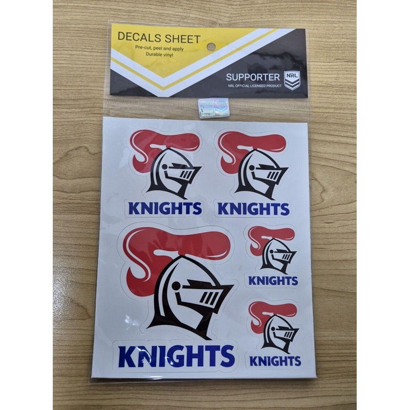 Buy NRL Logo Decal Sheet - Newcastle Knights - Stickers - Sticker - MyDeal