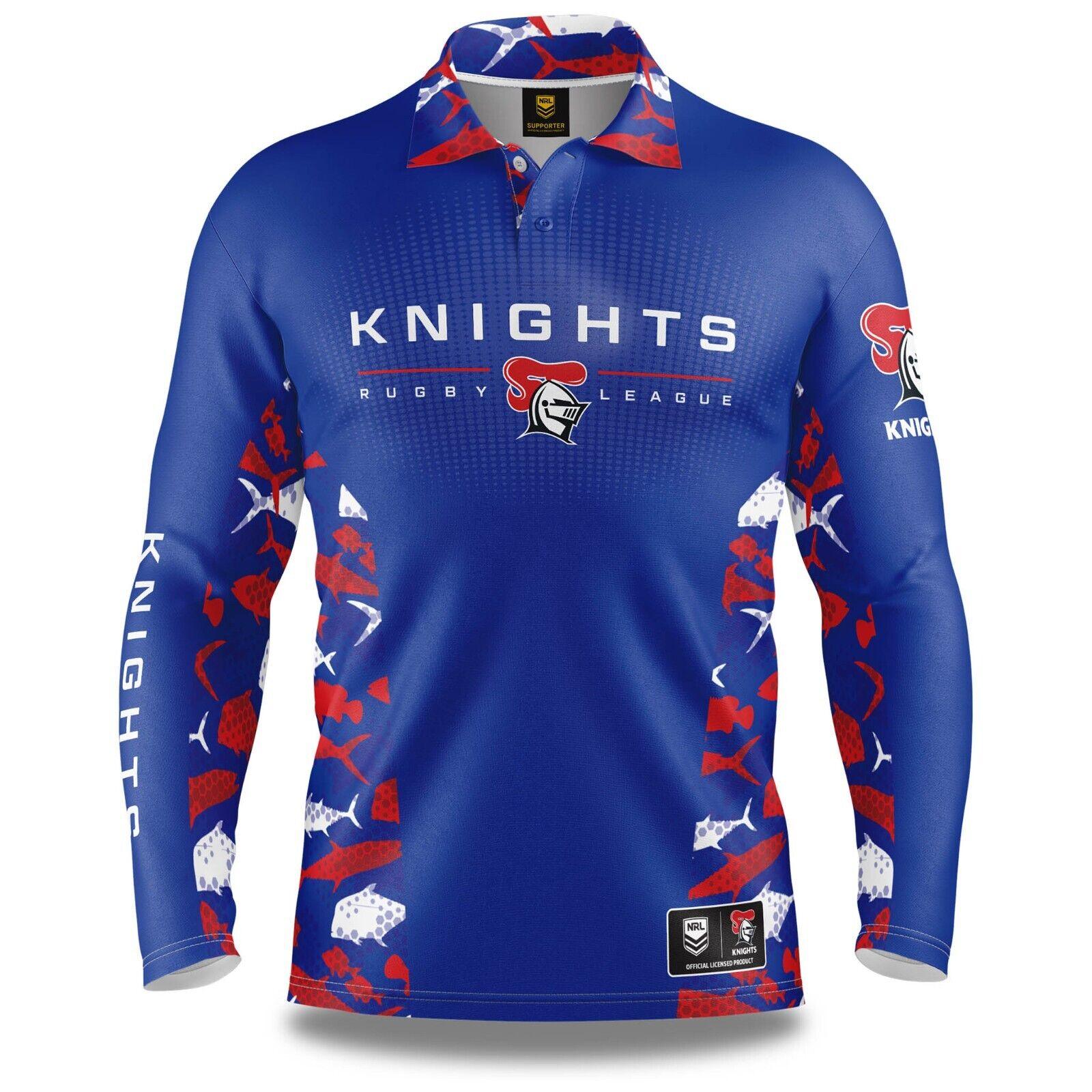 Buy NRL Long Sleeve Reef Runner Fishing Polo Shirt - Newcastle Knights ...