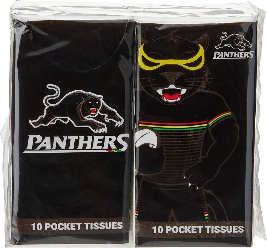 Buy NRL Mascot Pocket Tissue - Penrith Panthers - 4 Pack - MyDeal Australia