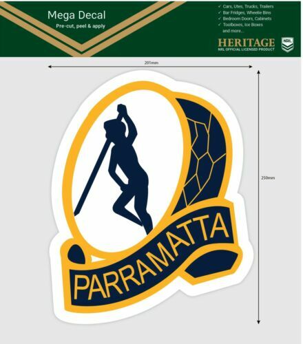 Buy NRL Mega Heritage Decal - Parramatta Eels - Car Sticker 250mm ...