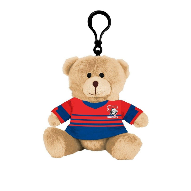 Buy NRL Plush Teddy Bear Bag Tag - Newcastle Knights - 120mm (H) - MyDeal