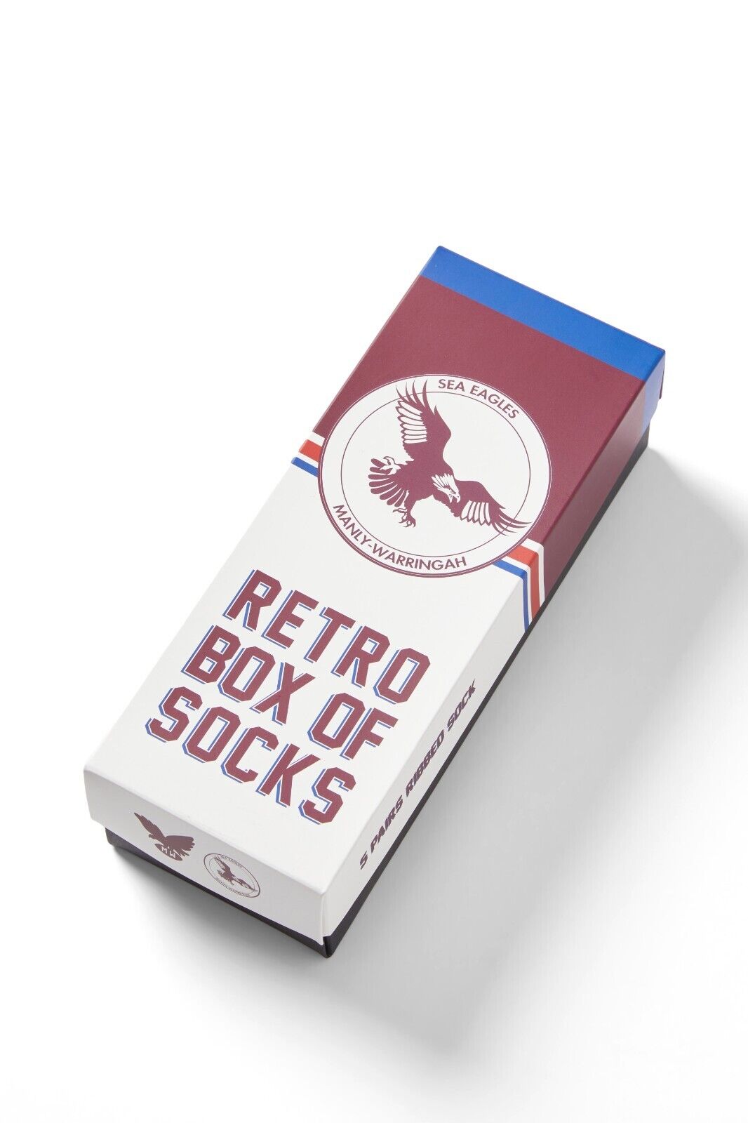 Buy NRL Retro Box of Socks - Manly Sea Eagles - 5 pairs - MyDeal Australia