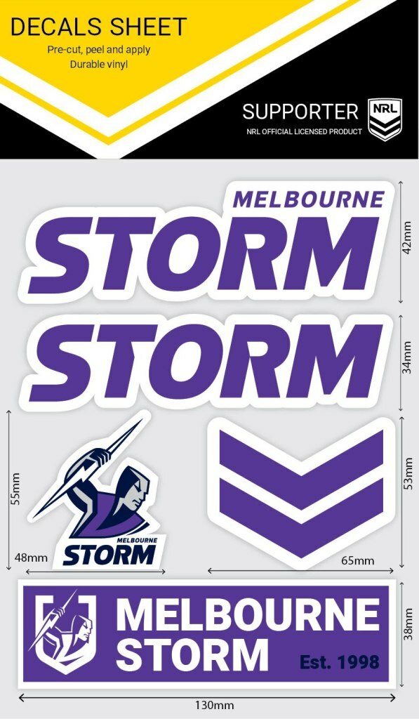 Buy NRL Sticker Decal Sheet - Melbourne Storm - Stickers Wordmark ...
