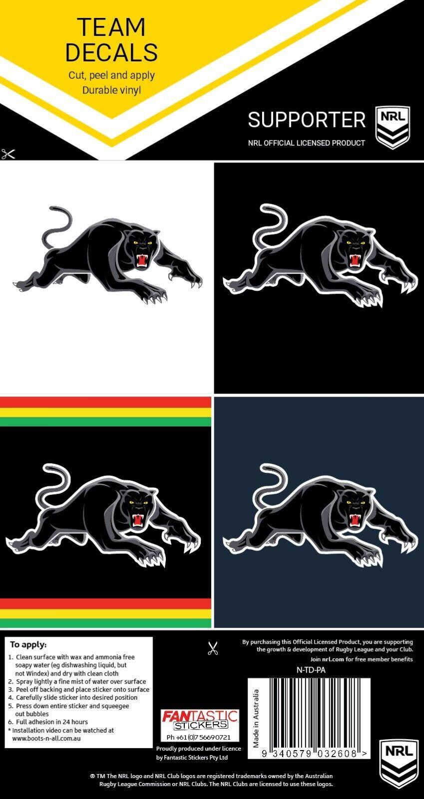 Buy NRL Team Decal Sticker Set - Penrith Panthers - MyDeal Australia