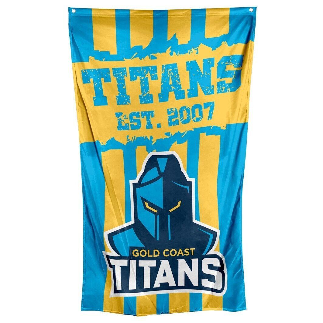 Buy NRL Wall Flag Cape - Gold Coast Titans - 150cm x 90cm - Steel ...