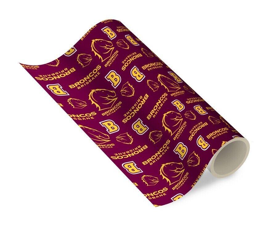 Buy NRL Wrapping paper - Brisbane Broncos - New Design - Gift Wrap ...