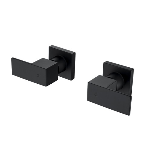 Buy Decaura 1/4 Turn Tap Wall Bathtub Bath Shower Taps Brass Square ...