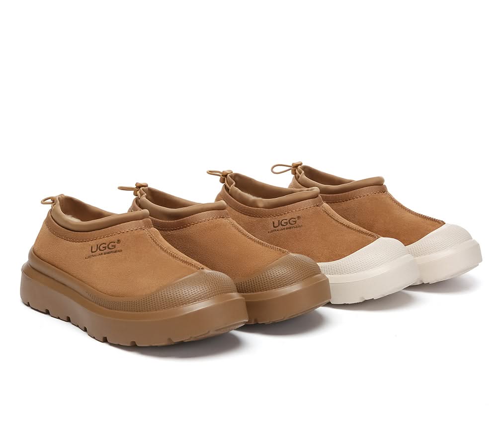 Buy AUSTRALIAN SHEPHERD® UGG Slippers Sheepskin Wool Drawstring Chunky ...