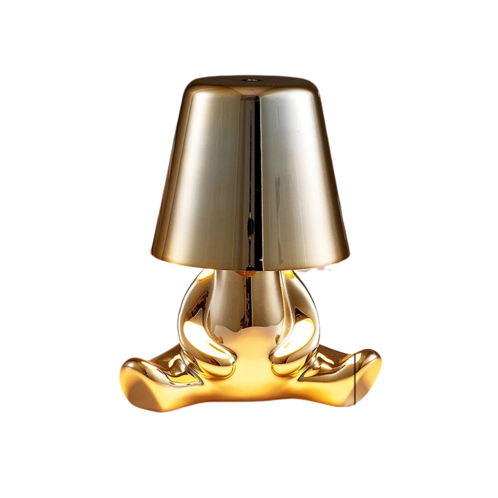 Buy Anyhouz Hotel Lightning Lamp Rechargeable Gold Little Man Sitting ...