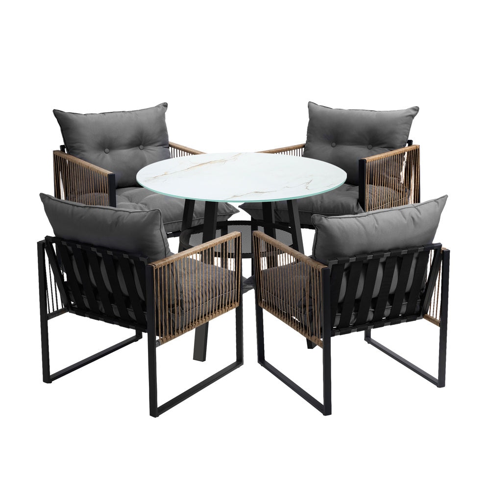 Buy Outdoor Patio Set 4 Seater Bistro Setting - MyDeal Australia