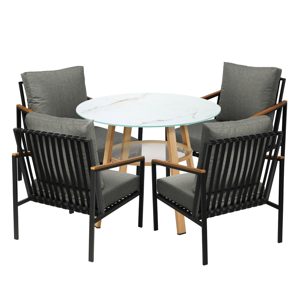 Buy Outdoor Patio Set Lounge Bistro Dining Set 4 Seater - MyDeal Australia