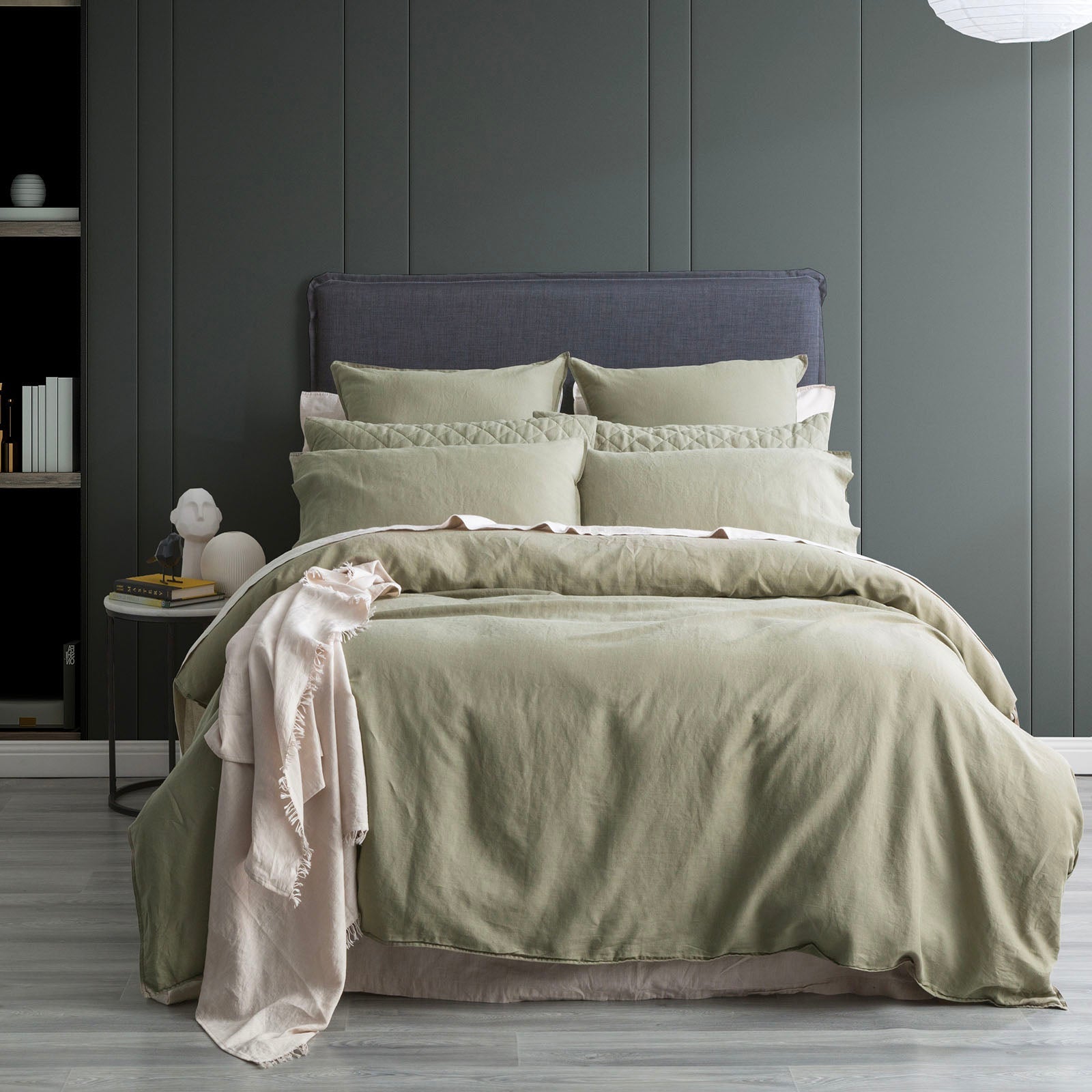 Buy Renee Taylor Cavallo Stone Washed 100% French Linen Quilt cover set ...