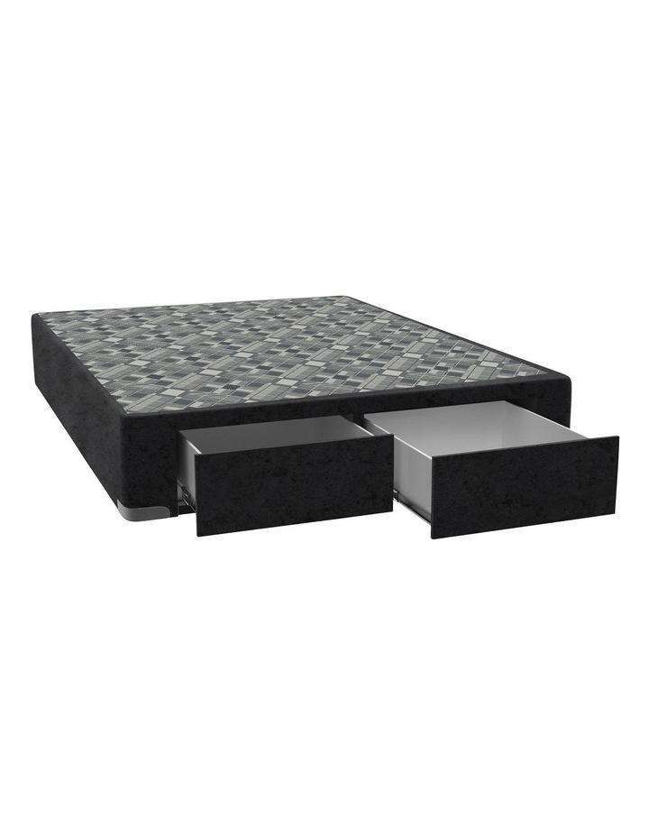 Buy SleepMaker Velvet Base with Foot End Drawers + Bracket & 120CM Headboard - Black Colour ...