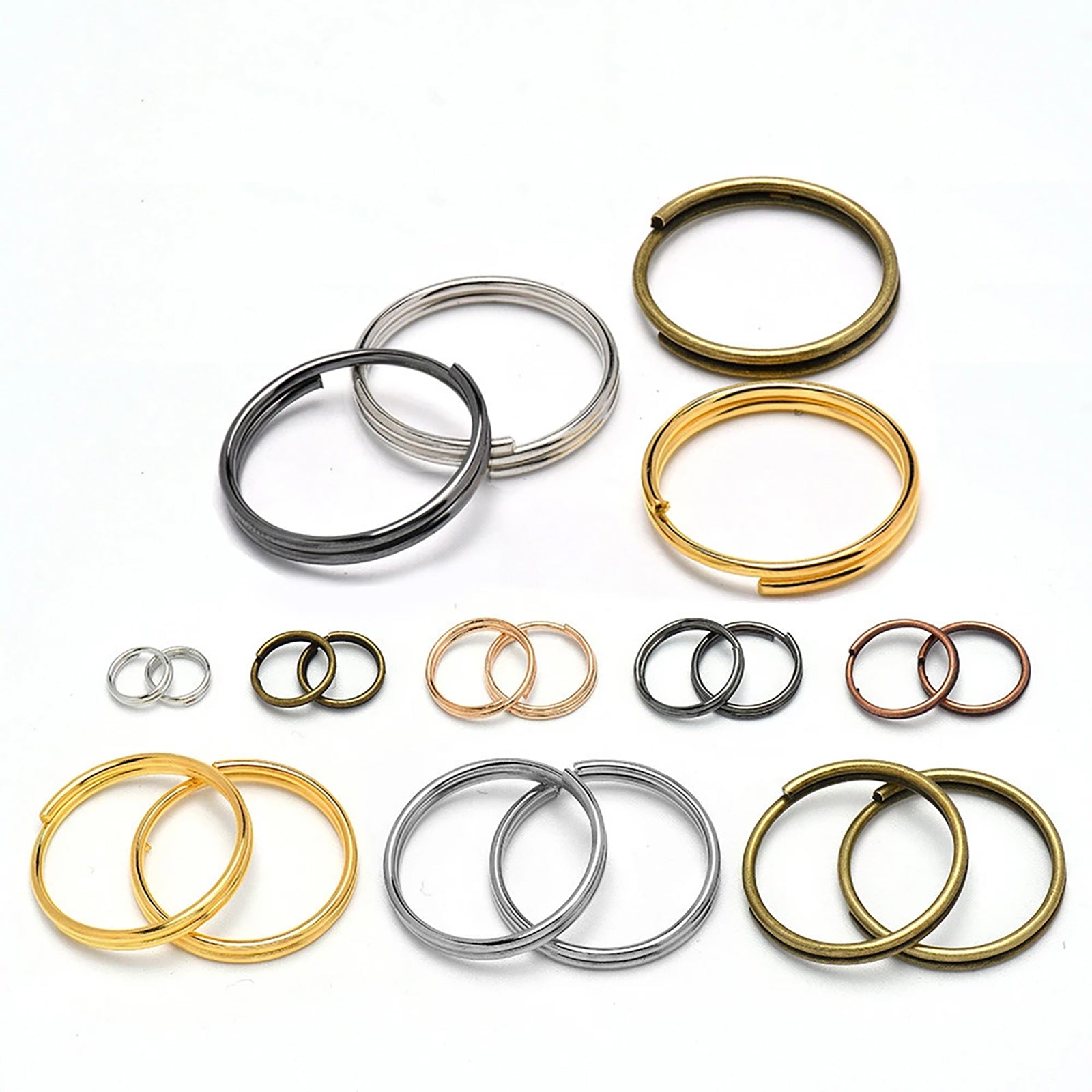 Buy 10pcs Double Open Split Jump Rings Connector Loop Findings For Jewellery Making Craft ...