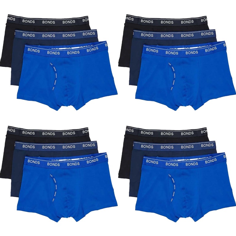 Buy 12x Bonds Guyfront Trunks Mens Briefs Boxer Black Blue Underwear ...