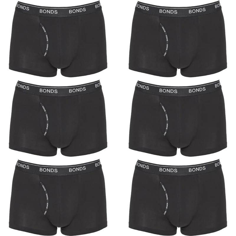 Buy 6x Bonds Guyfront Trunks Mens Black Briefs Boxer Comfort Underwear ...